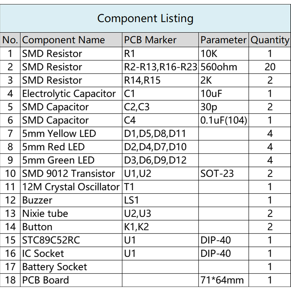 51 Single Chip Microcomputer Traffic Signal Light DIY Kit| Soldering Projects